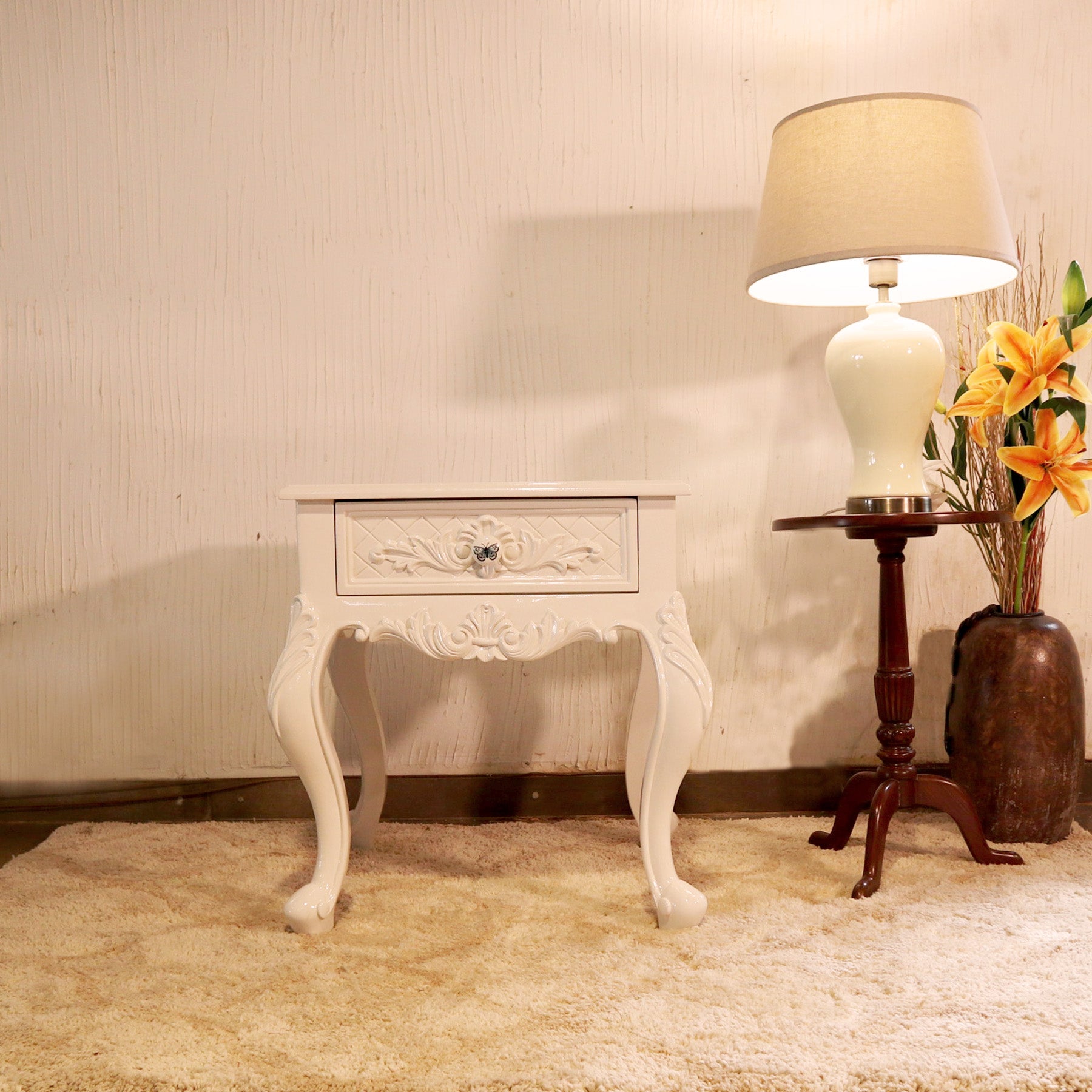 Buy Royal Bedside Tables- Chateau Noir Bedside Table | East Lifestyle