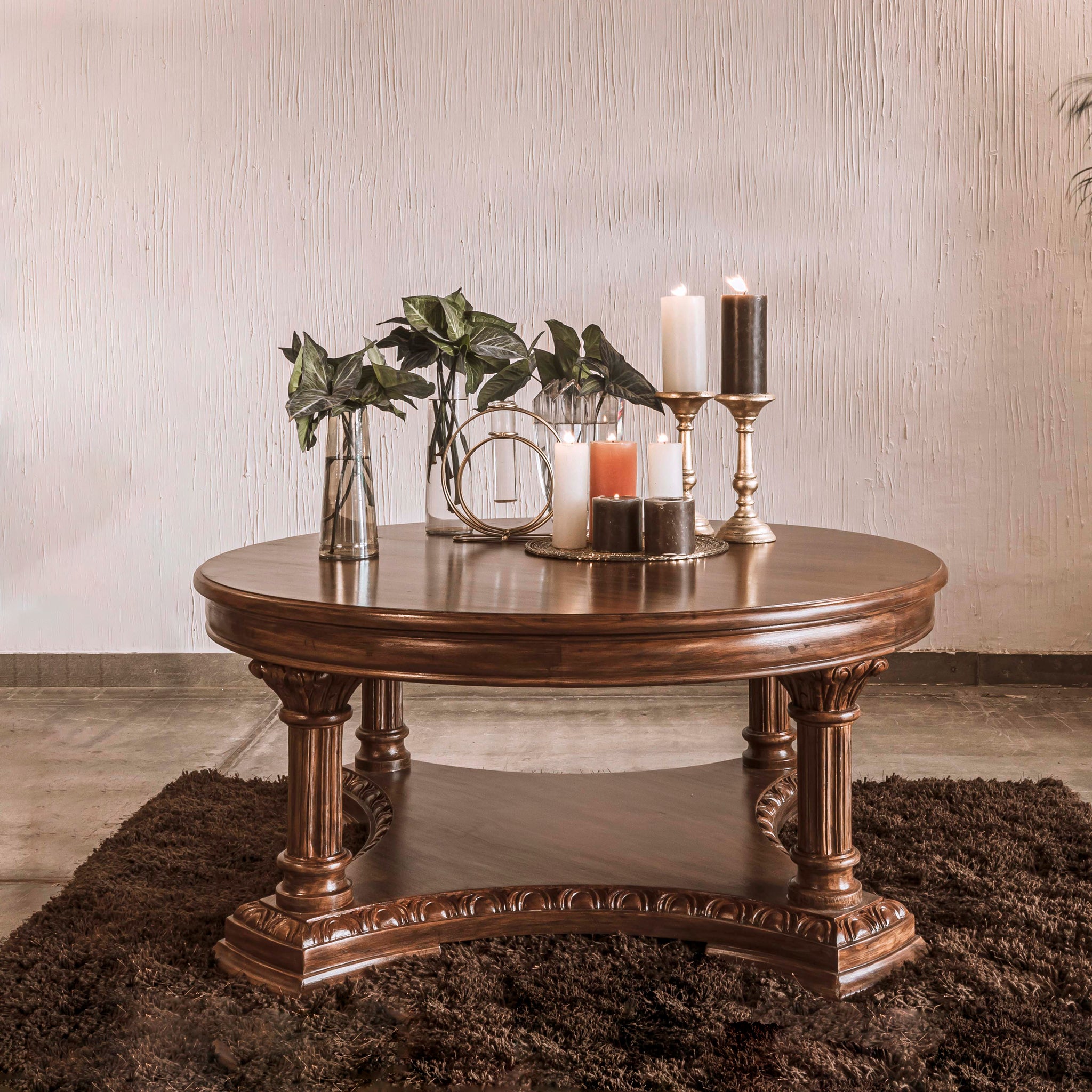 Buy Classical Round Coffee Table- Hollywood Regency | East Lifestyle